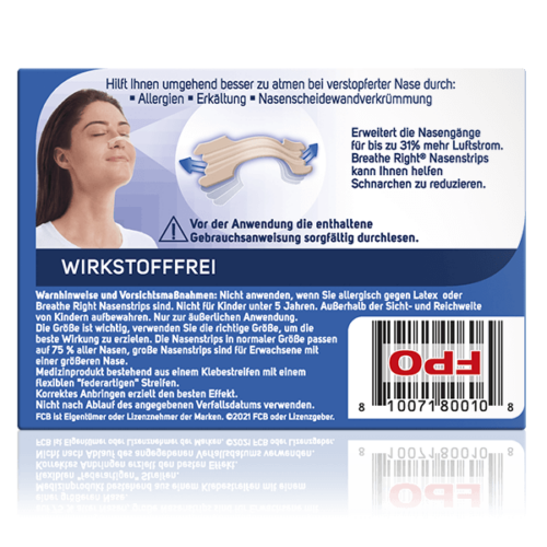 Breathe Right® Nasenpflaster – Original in beige